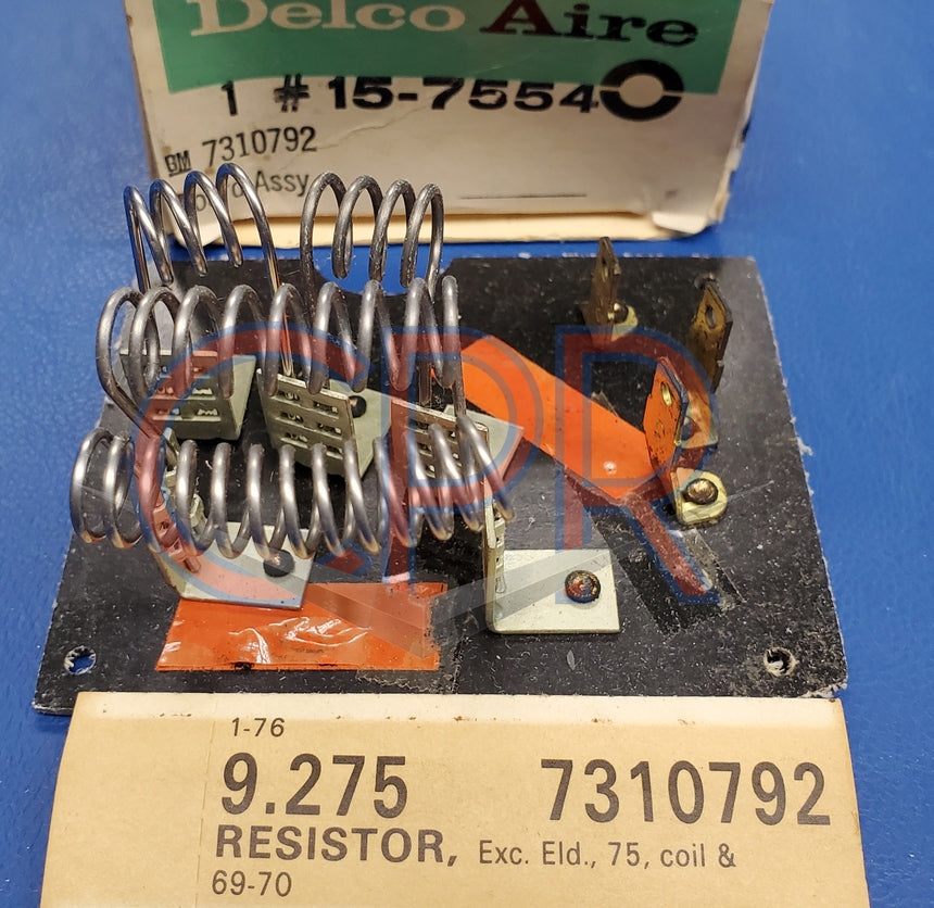 1969 1970 Cadillac AC Air Conditioning Evaporator Blower Motor Resisto ...