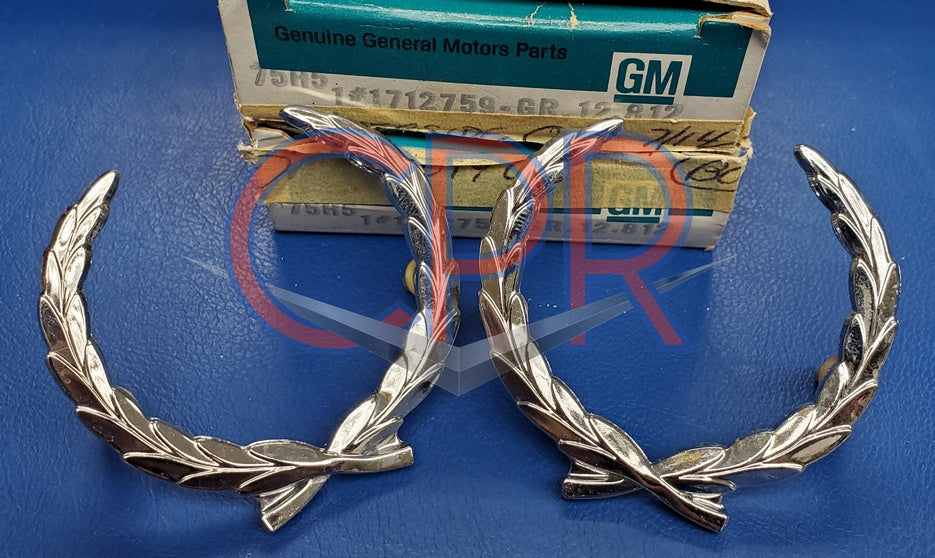 1976 1977 1978 1979 Cadillac Exterior Roof Panel Emblem/Wreath - NOS ...
