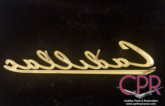 1956 Cadillac Grille Script – CPR Cadillac Restoration Parts