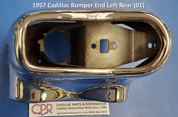 1957 Cadillac Bumper End Left Rear – CPR Cadillac Restoration Parts