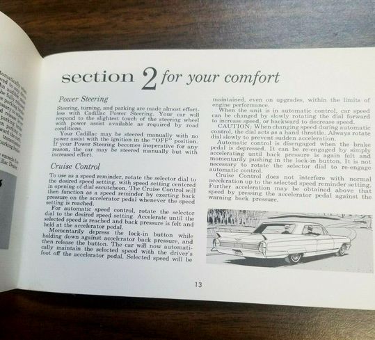 1962 Cadillac Owners Manual Original – CPR Cadillac Restoration Parts